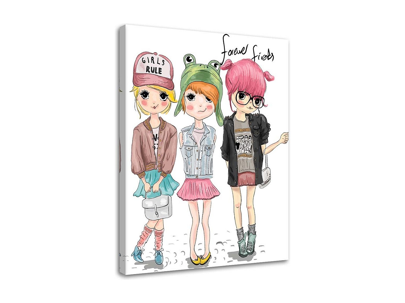 Quadro su tela, Ragazza della moda - 60x90