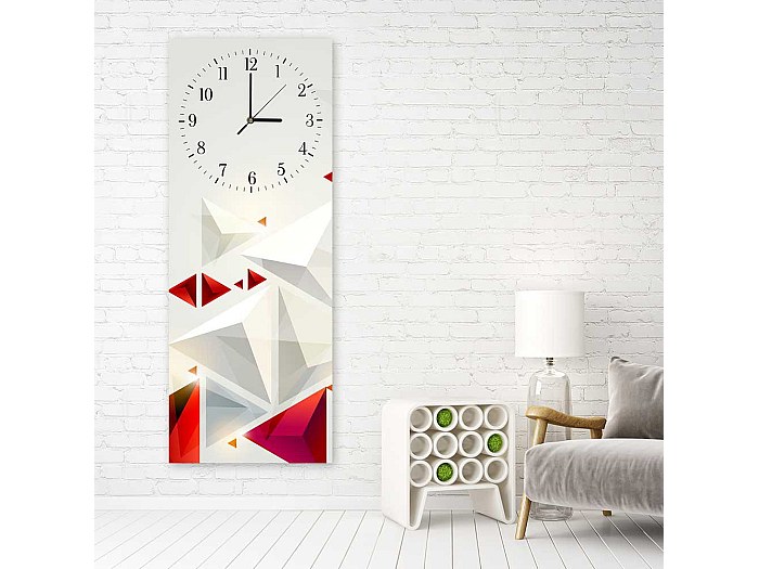 Orologio da parete, Triangoli astratti - 25x65