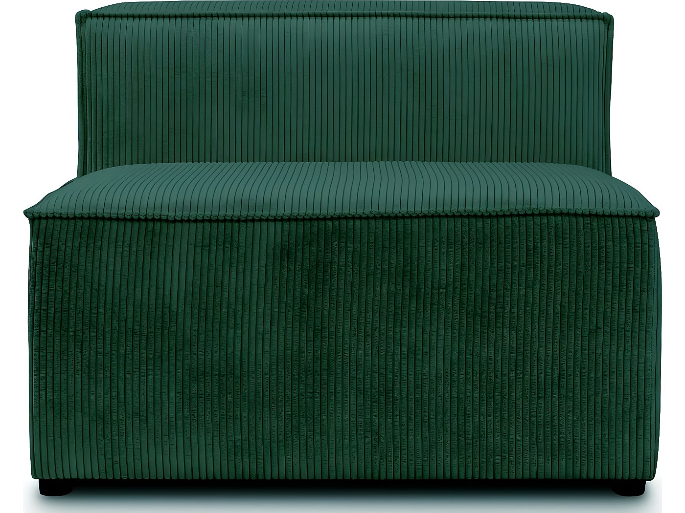 Chauffeuse en velours côtelé vert - Roma - Fabriqué en France