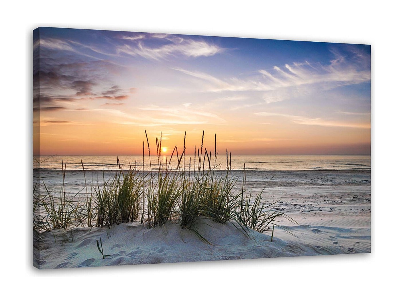 Stampa su tela, Tramonto sulla spiaggia - 60x40