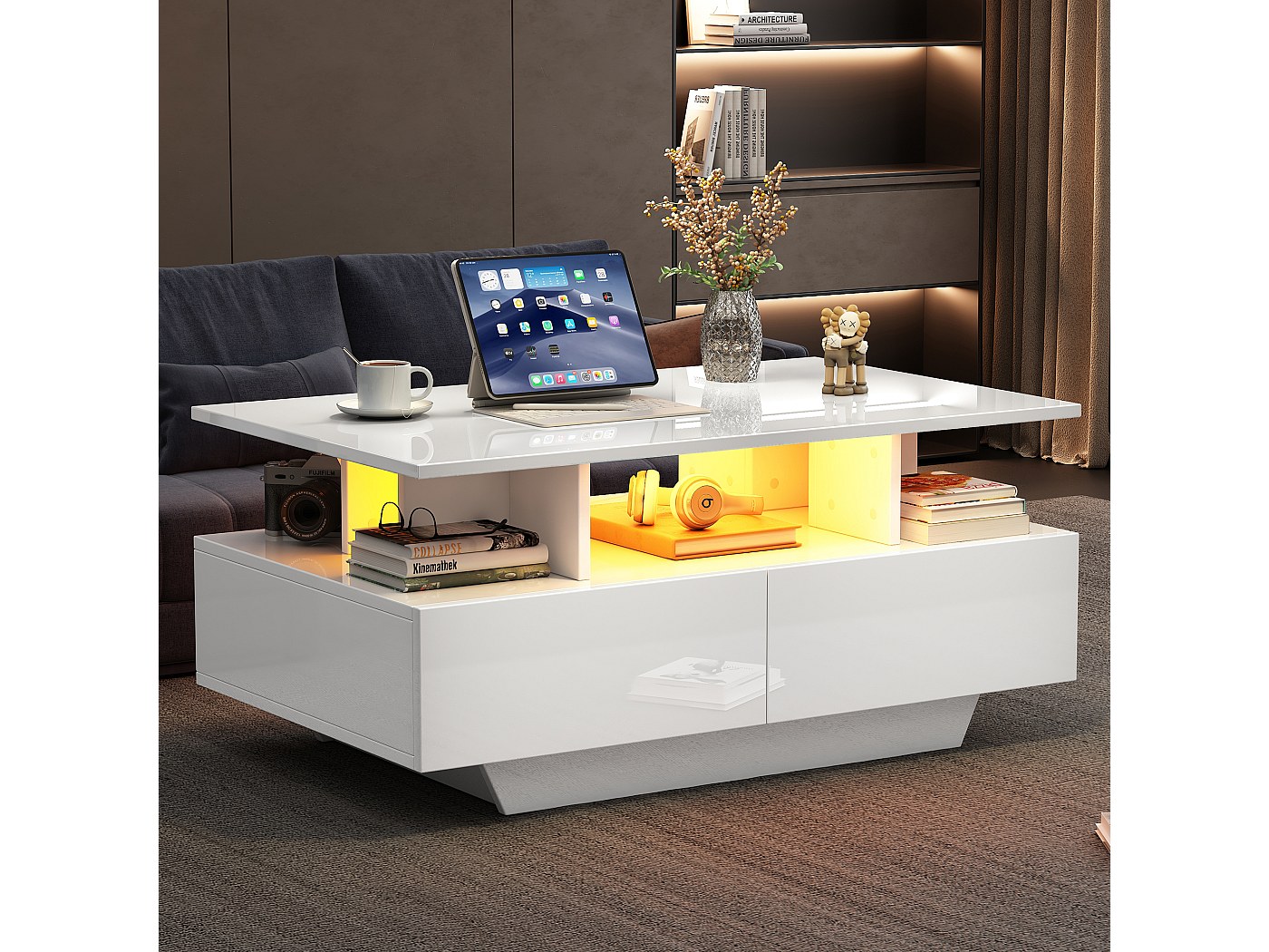 Spannende Led Couchtisch Poco Ebenbild