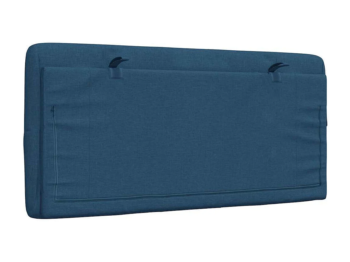 Tête de lit bleu 100 cm tissu