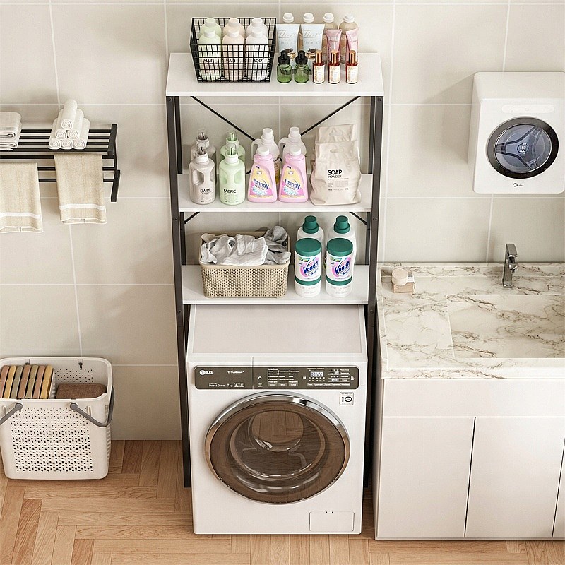 REK BADKAMERKAST BOVEN HET TOILET WASMACHINE LOFT INDUSTRIEEL PLANKEN ...