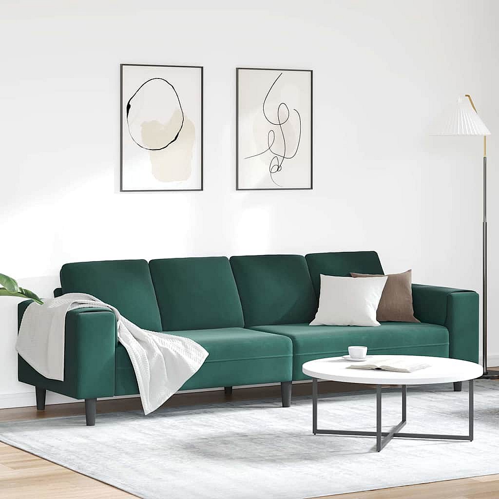 Ensemble de Canapés Vert foncé Velours