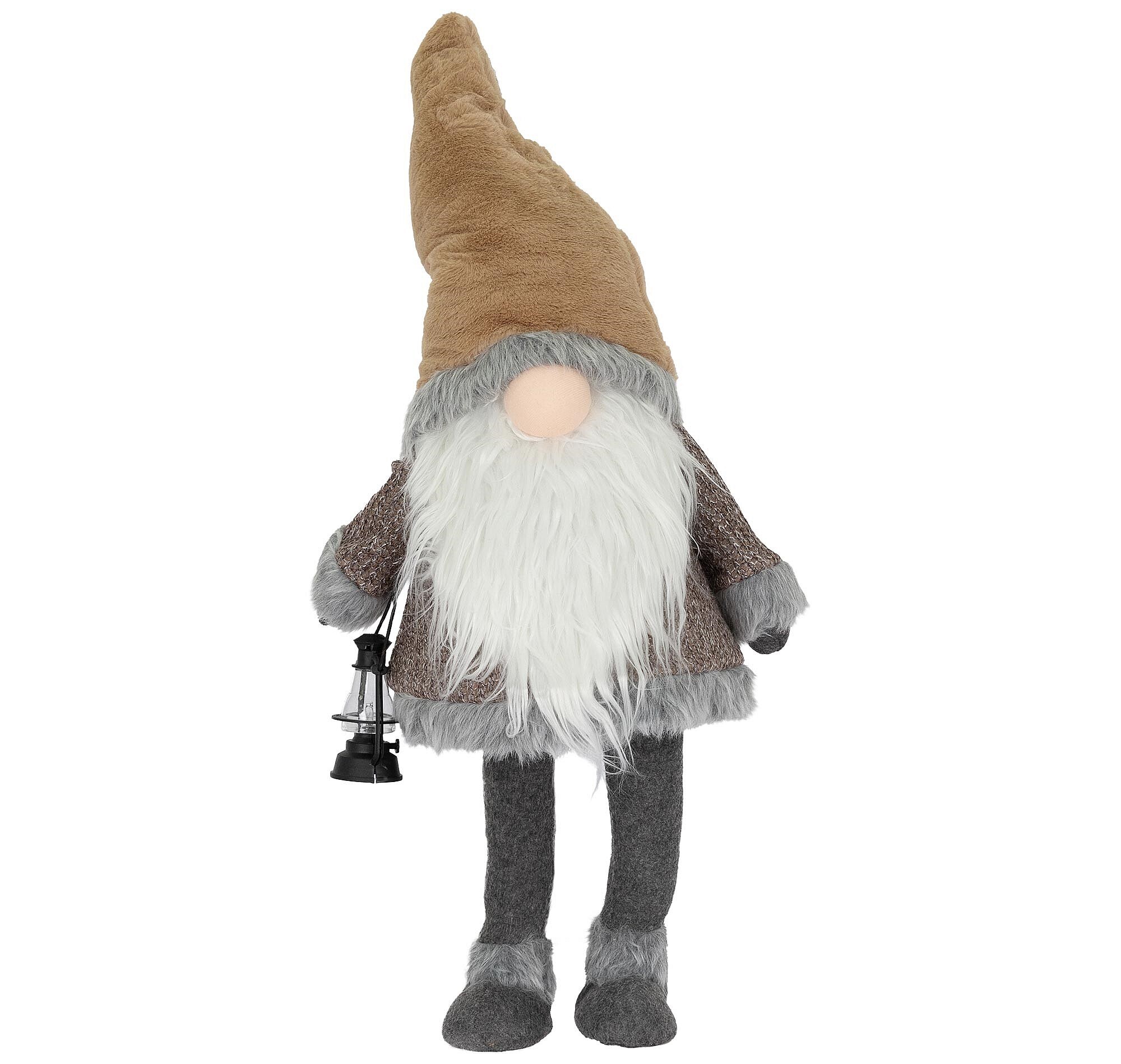 Gnome de Noël ornement poupée lanterne LED à piles figurine d'elfe ...