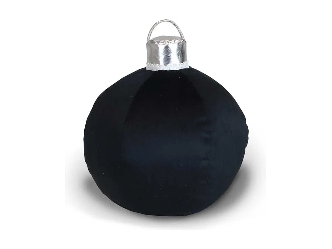 Cojín Bola Navideña 25cm Ø Negro