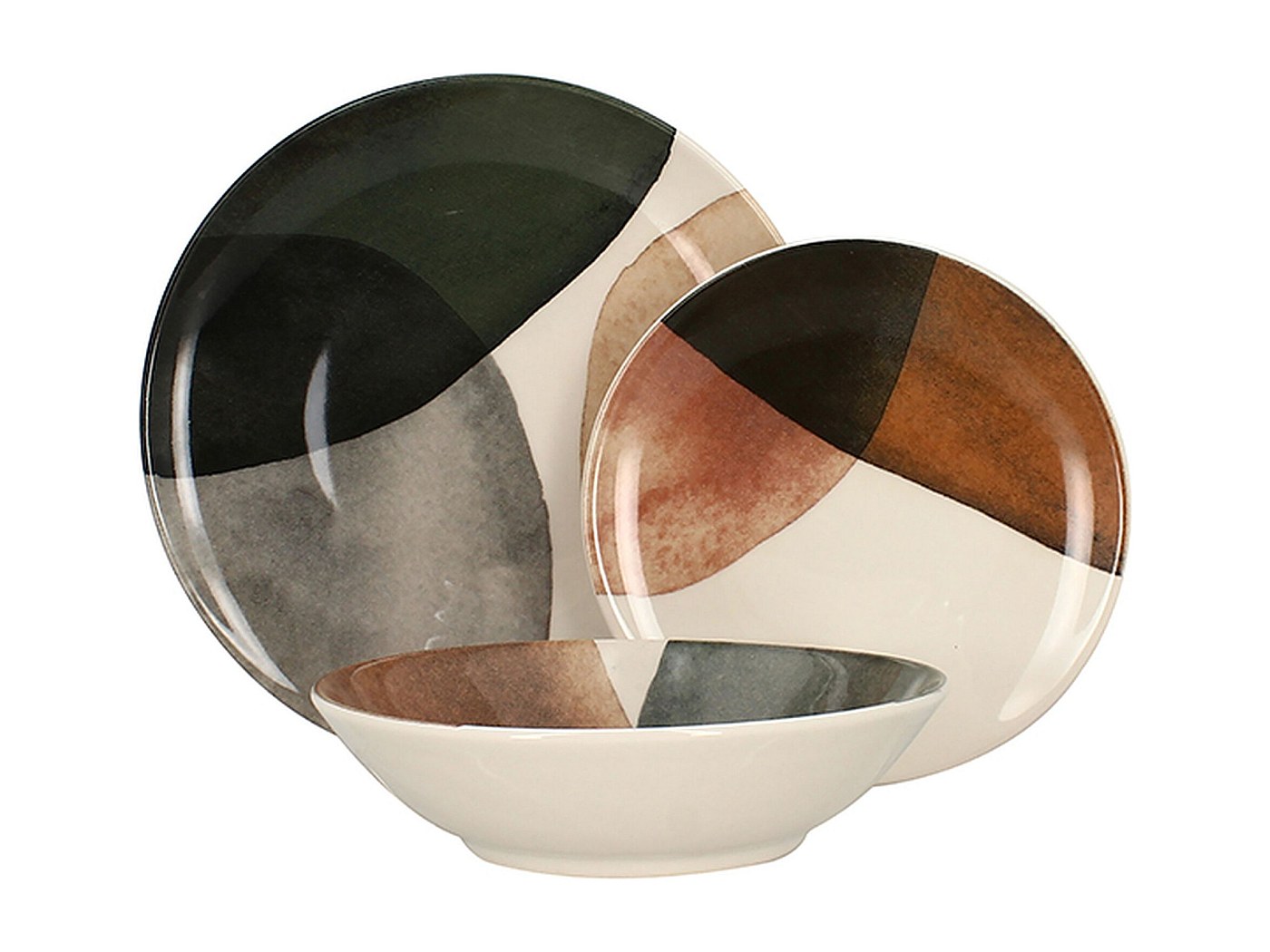 Novastyl - Lot 36 Assiettes Gaia En Gres