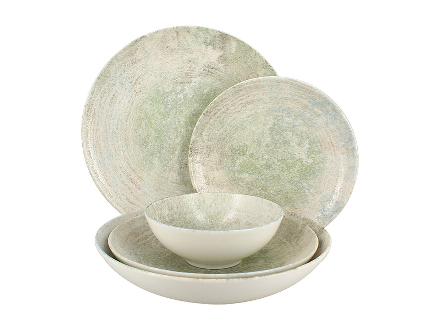 Novastyl - Lot 60 Assiettes Natura En Porcelaine