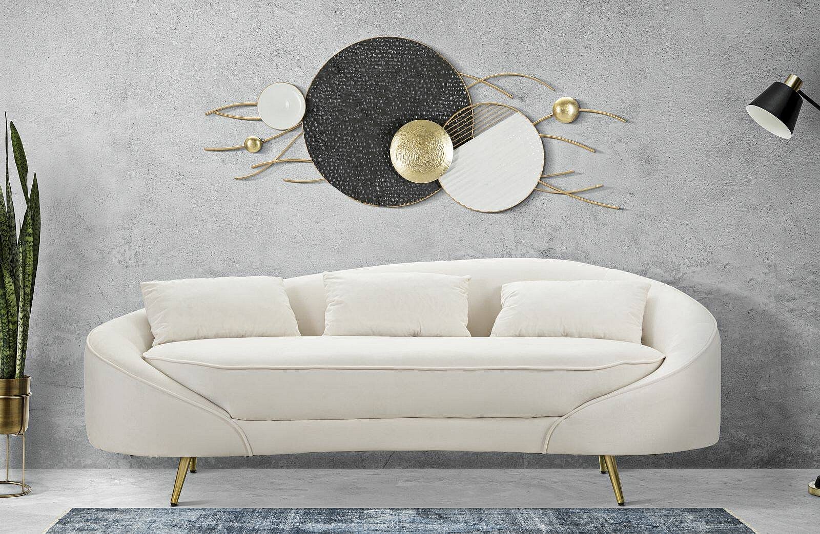 Sofá fijo 3 plazas Verte, Sofá recto, Sofá para salón, Sillón doble con contenedor, 185x84 h68 ...