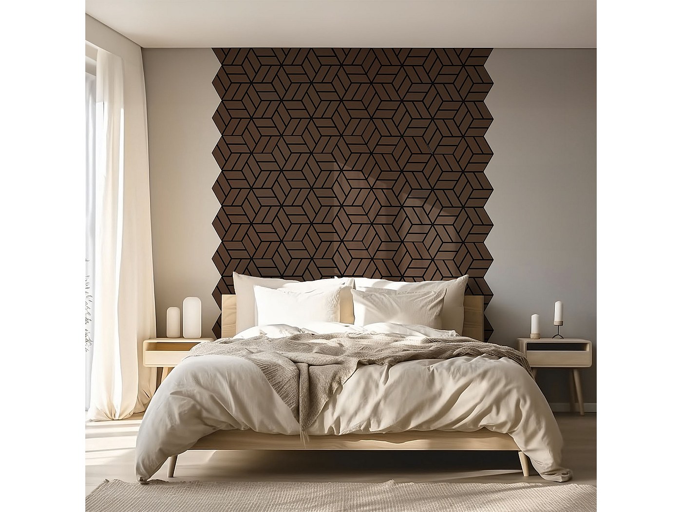 Paneles acústicos 30x26 cm Marrón