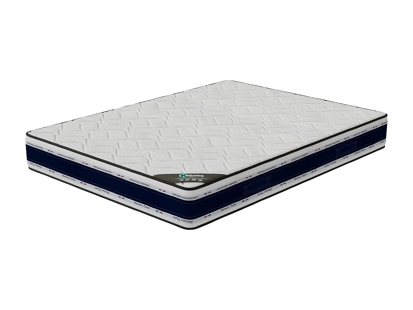 Matelas mousse Memory Blue 180x200 accueil mémoire de forme hauteur ...
