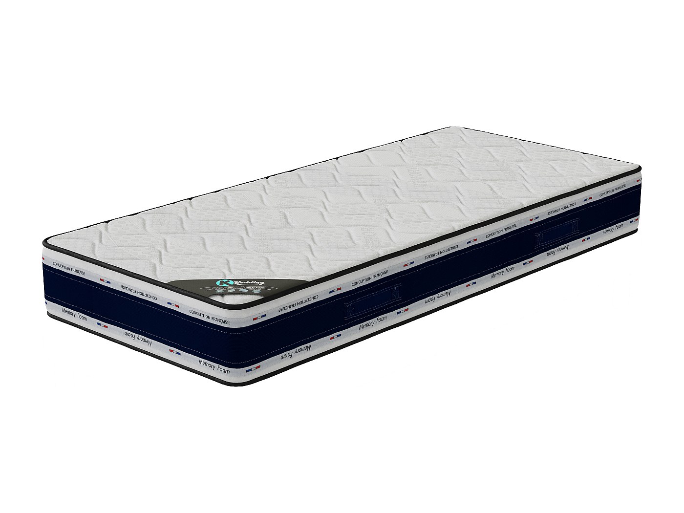Matelas mousse Memory Blue 70x190 accueil mémoire de forme hauteur 22cm ...