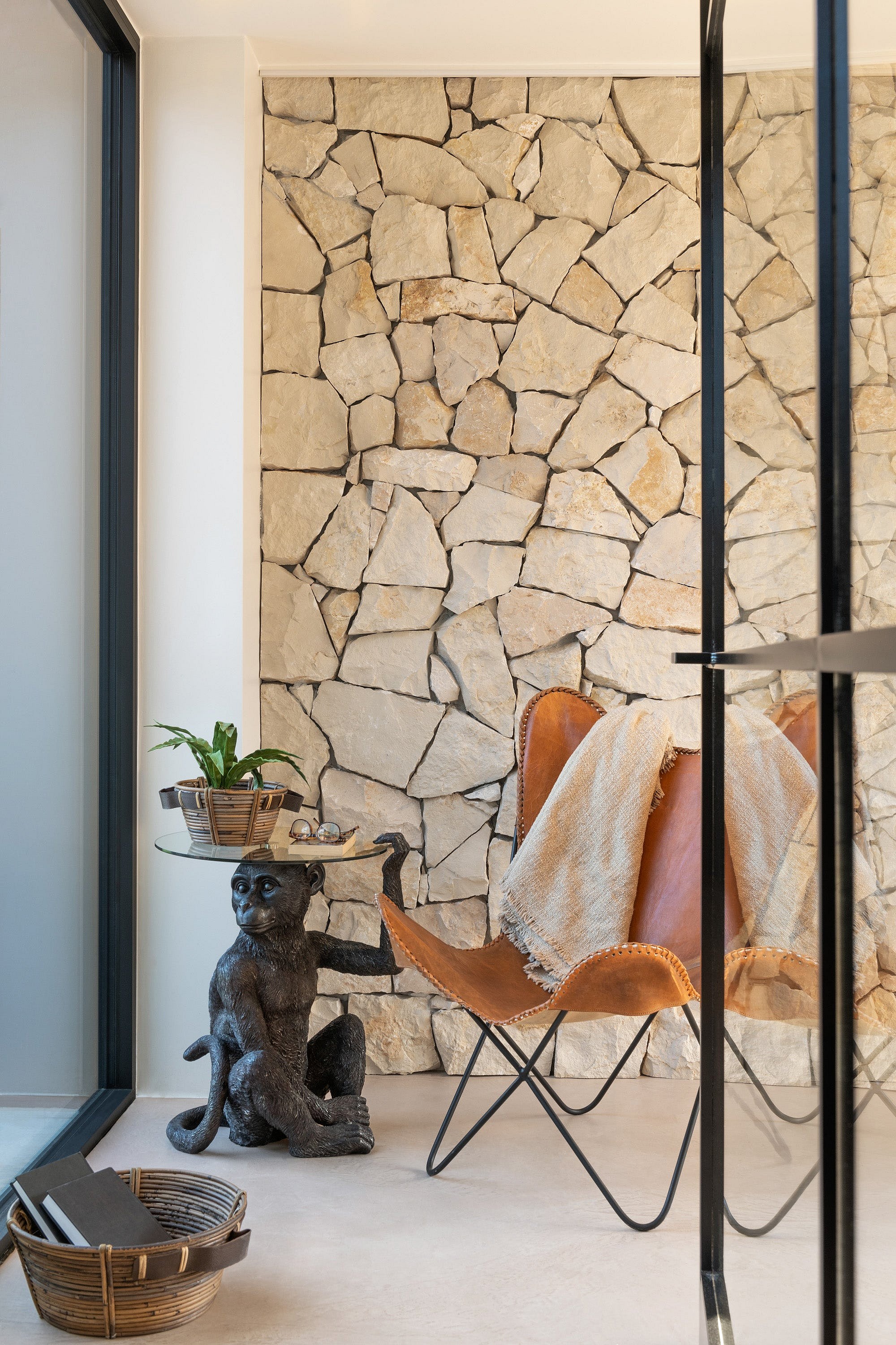 Set de 3 plats + anse rotain marron