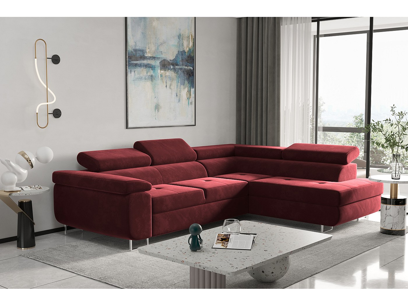 Ecksofa Rot Mit Schlaffunktion