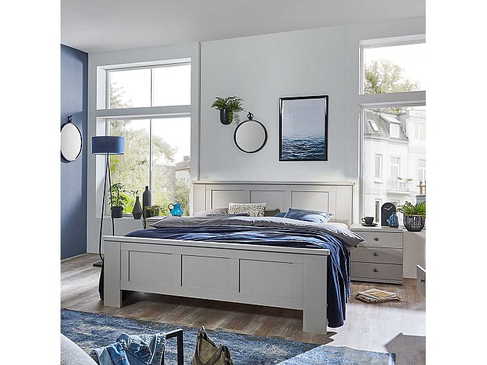 Hellgraues Landhausstil Bett Made in Germany auch in berl nge bestellbar