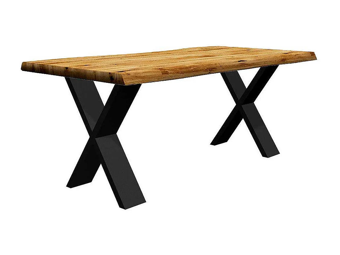 Tisch mit Baumkante Eiche ge lt modernem Design