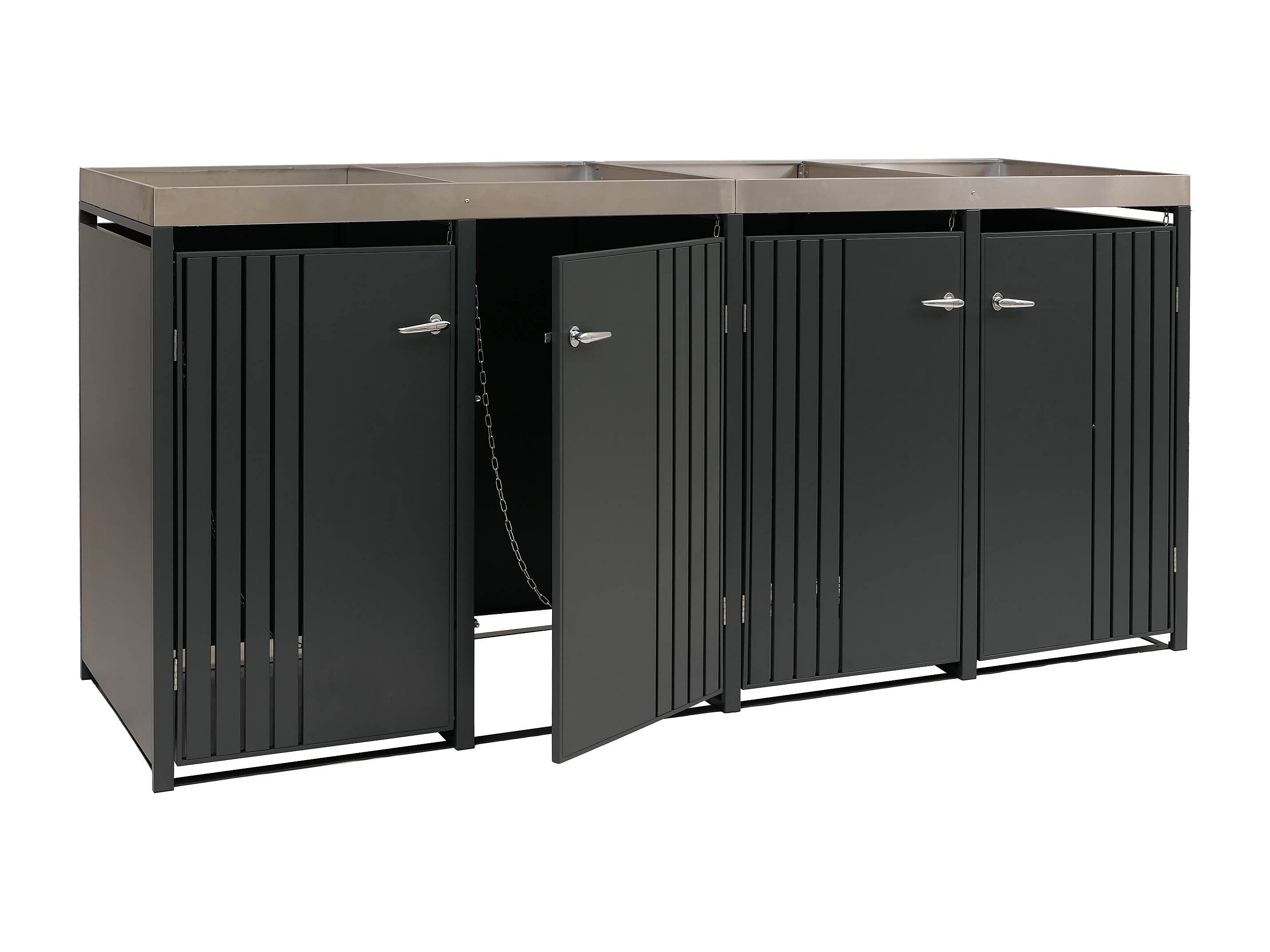 4-delige afvalbakbekleding MCW-O67, antraciet