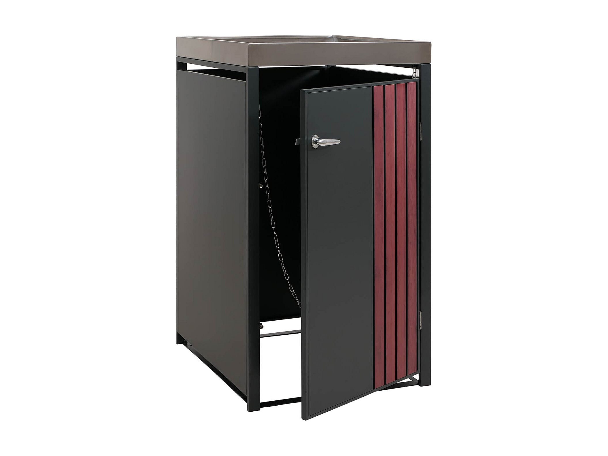 Copribidone singolo MCW-O67, copricassonetto con fioriera, metallo ...