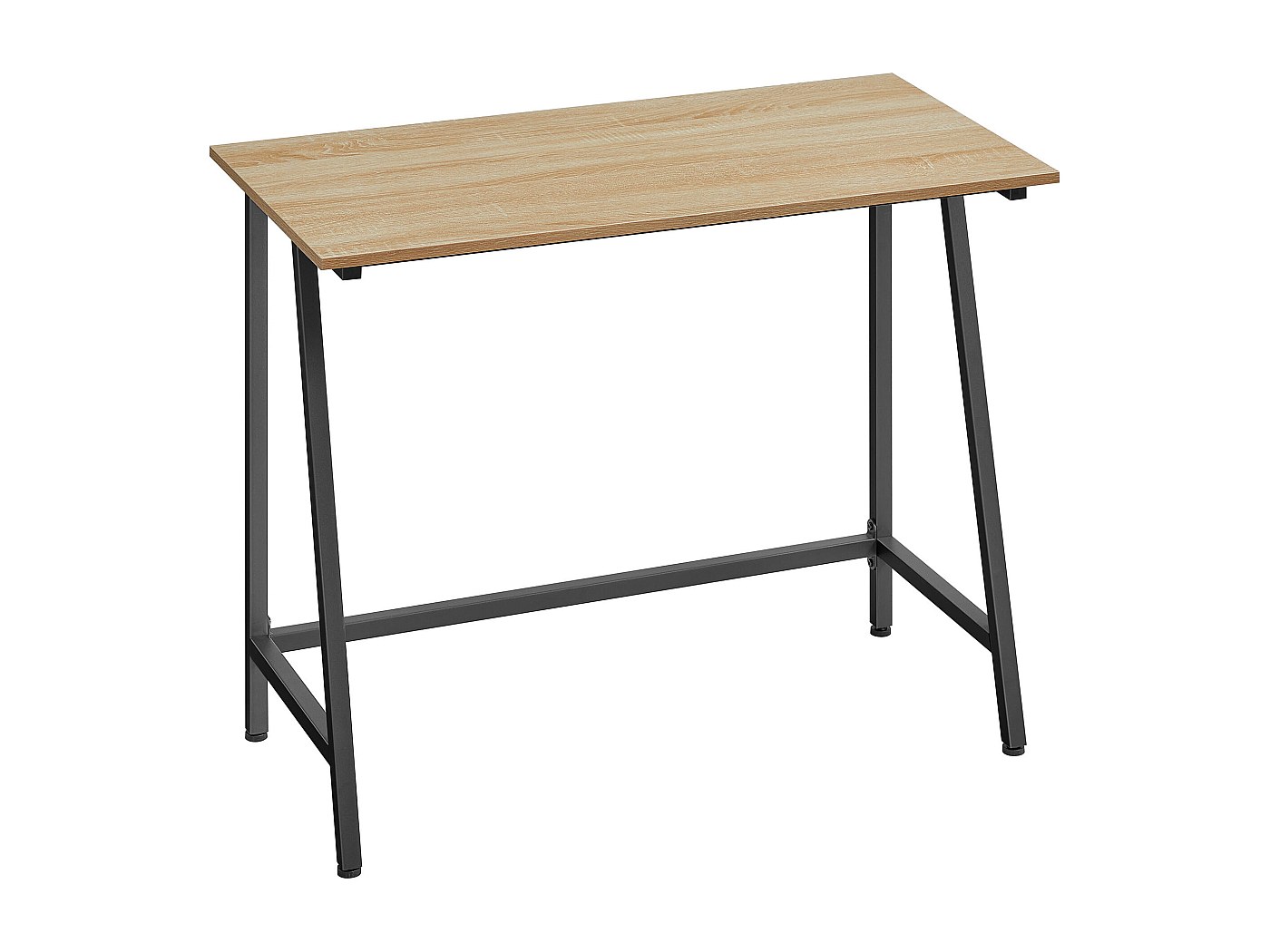 Mesa de computador Valora – Carvalho Sonoma com estrutura de aço preto ...