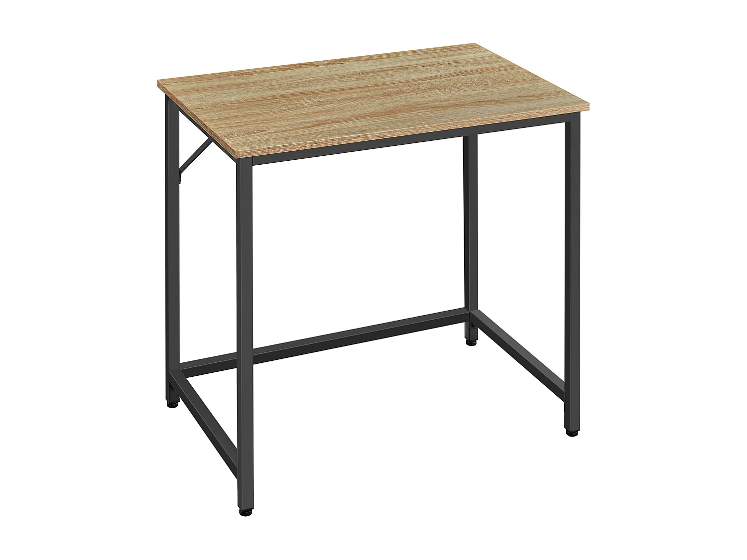 Mesa de computador Valora – Carvalho Sonoma com estrutura de aço preto ...