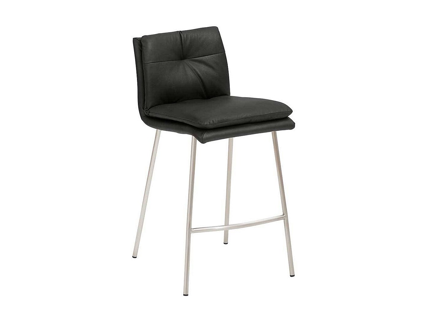 Edelstahlbarhocker mit gepolsterter R ckenlehne 67 cm Sitzh he