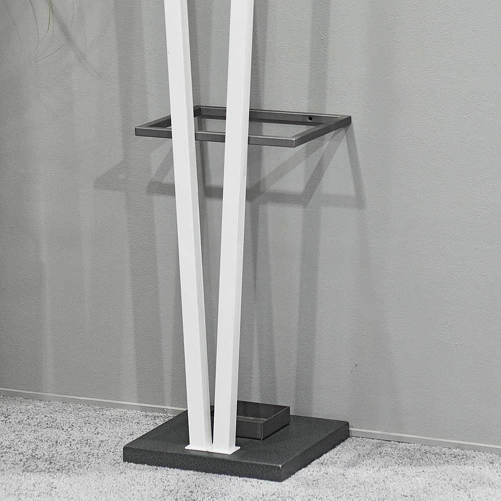 Garderobenst nder in Wei und Anthrazit modern