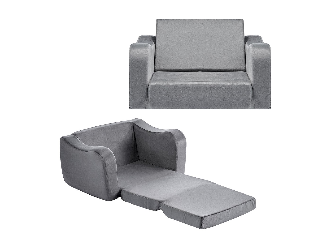 Canapé pour Enfants SucceBuy 2-en-1 Convertible en Chaise Longue ...