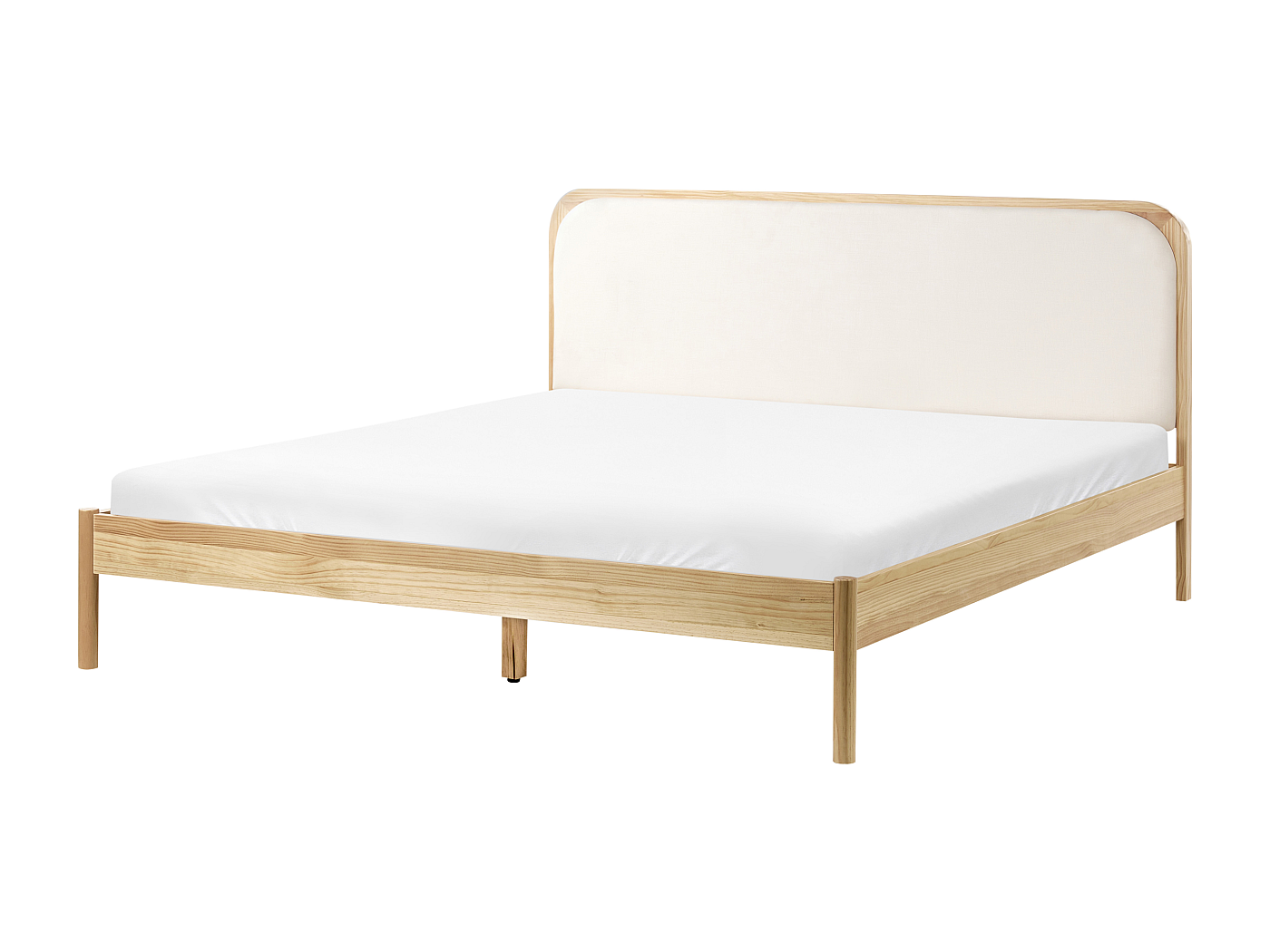 Lit avec sommier Bois de pin DOSCHES 180 x 200 cm Marron clair