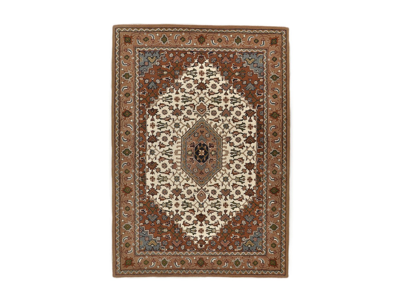 Tappeto orientale tuftato a mano in lana 90x160 cm beige Royal Orient
