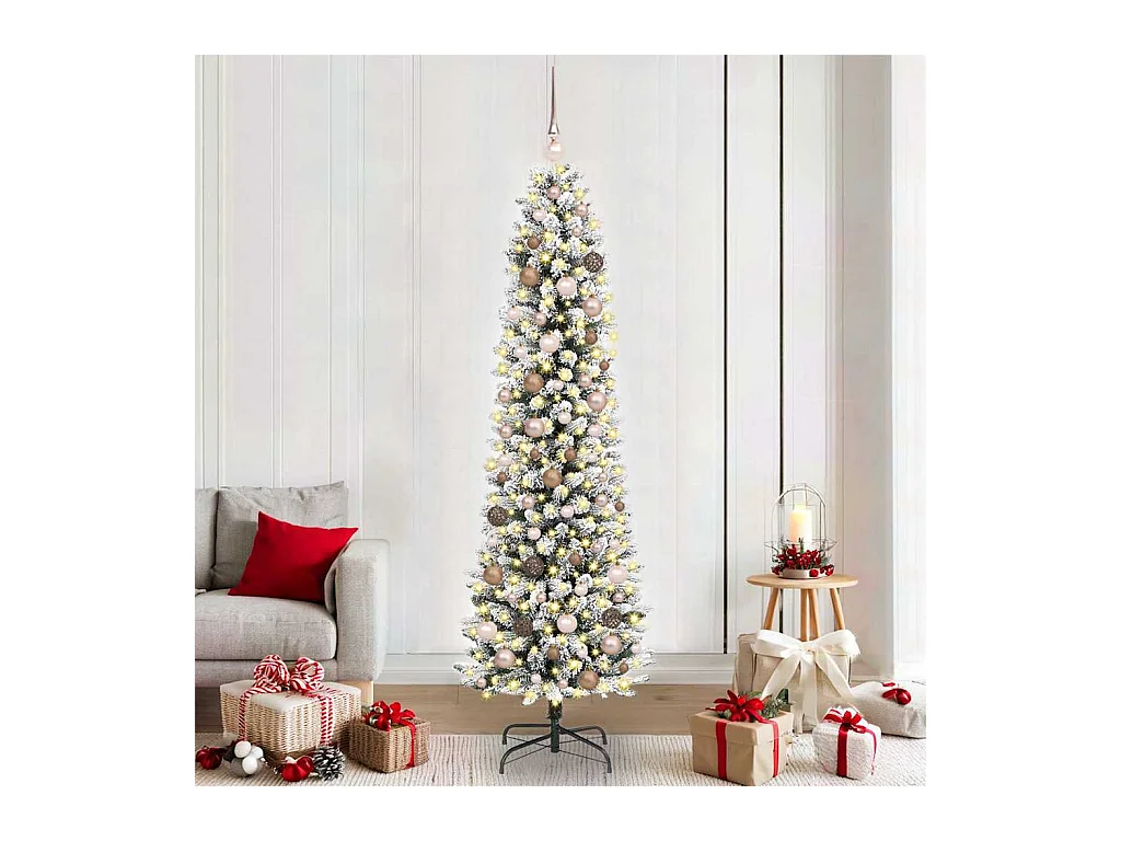 Árvore de Natal Slim Branco 210 cm PVC