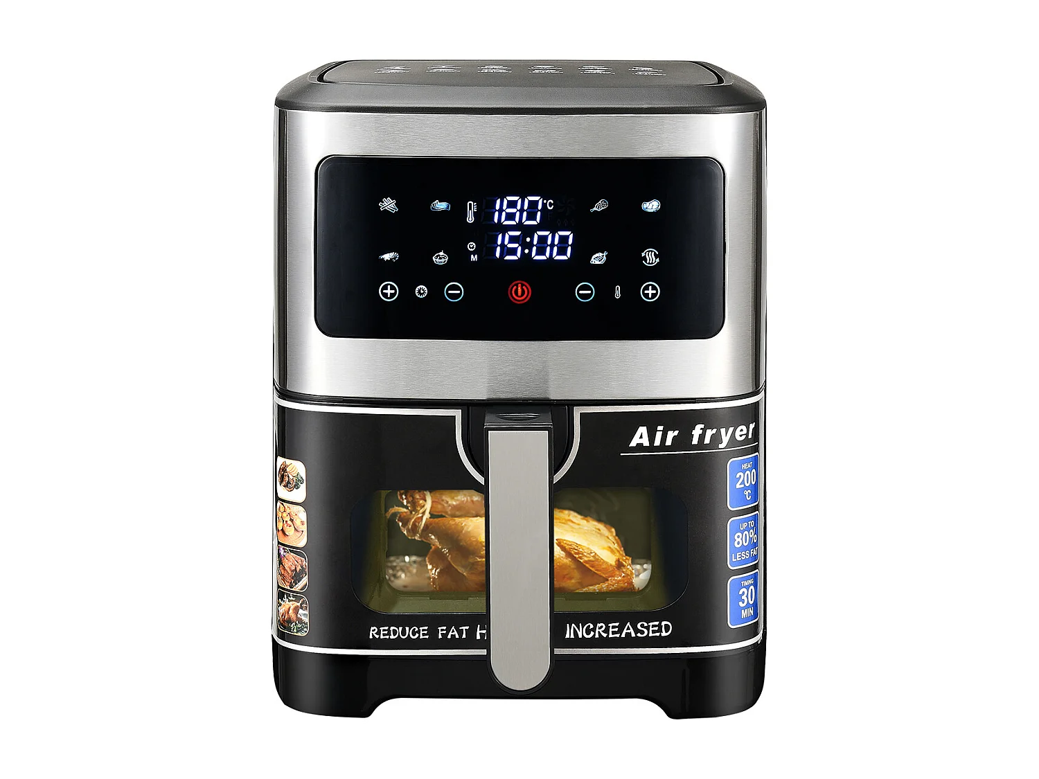 Friggitrice ad aria XXL – 8,8 l, temperatura 360°C, 8 funzioni di ...
