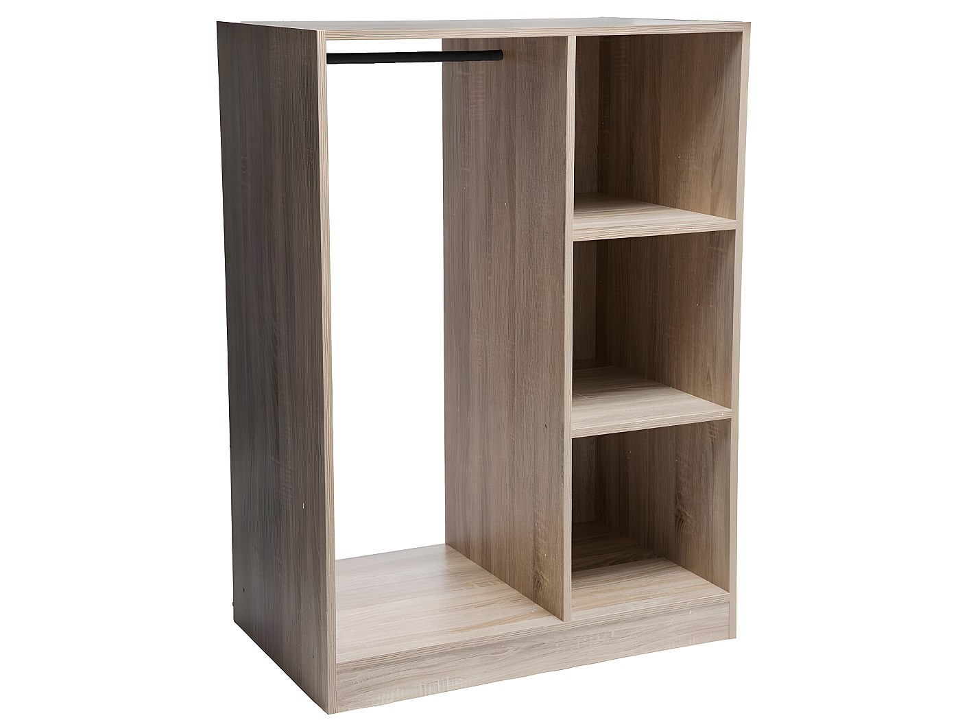 Armoire penderie en bois coloris naturel - longueur 78 x Profondeur 48 ...