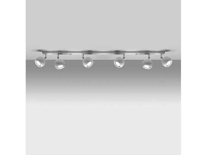 Plafonniers Rayis moderne en acier - 6 sources lumineuses 3000K - L.118 ...