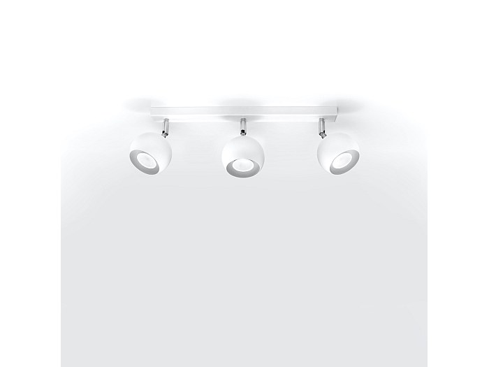 Plafonniers Rayis moderne en acier - 3 sources lumineuses 4000K - L.45 ...