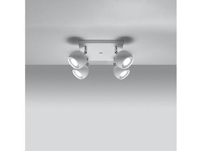 Plafonniers Rayis moderne en acier - 4 sources lumineuses 3000K - L.25 ...