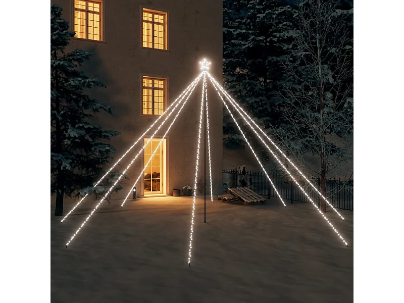 LED-kerstboom voor binnen/buiten, 800 koelwitte LED's, 5 m