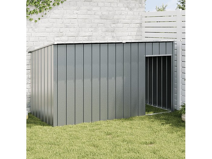 Niche pour chien avec toit anthracite acier galvanisé