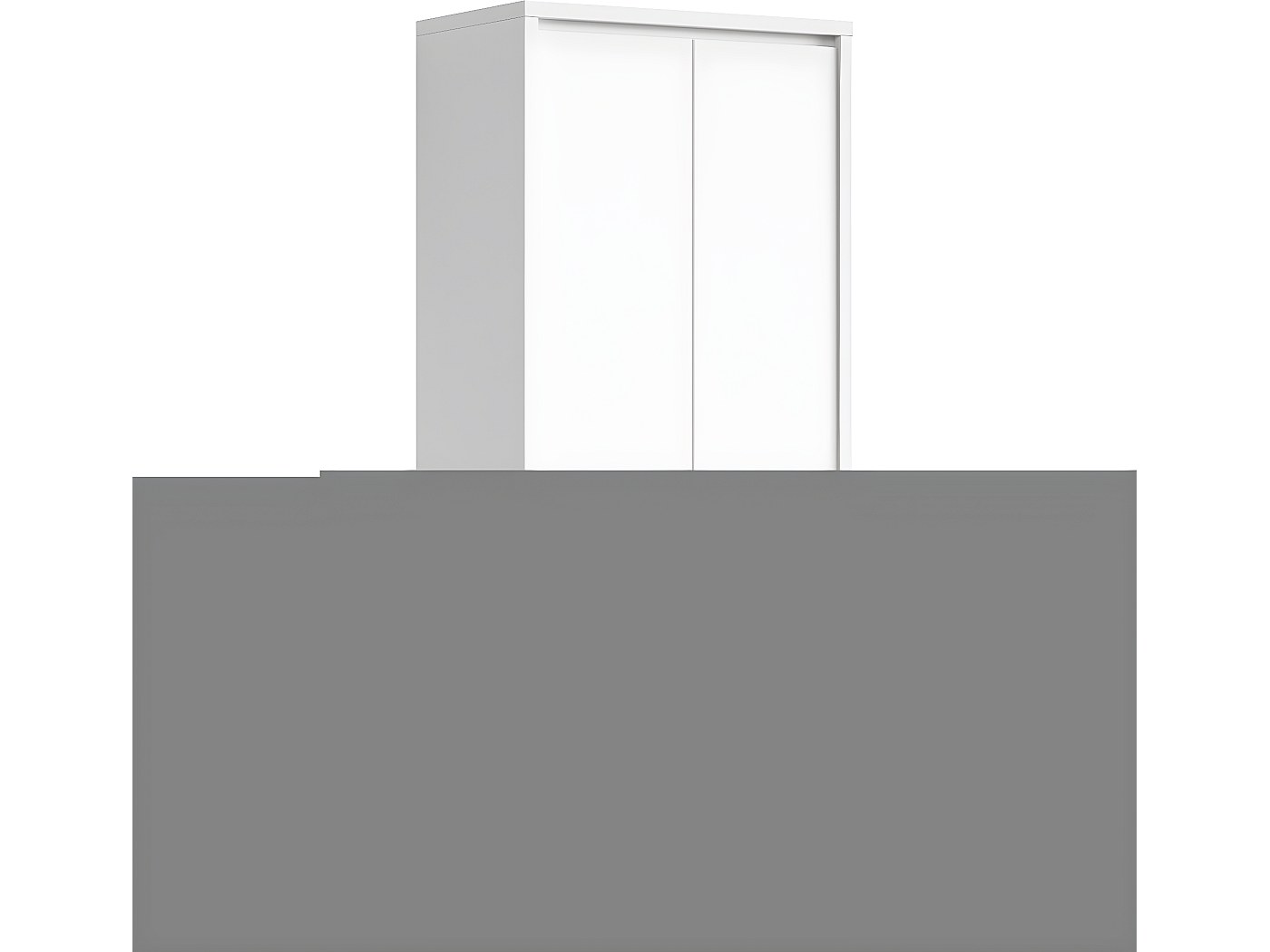 Armoire 2 portes 2 tiroirs Soren Blanc