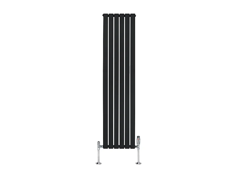 Verticale design radiator vlak - 1 kolom - zwart - 1800x420mm ...