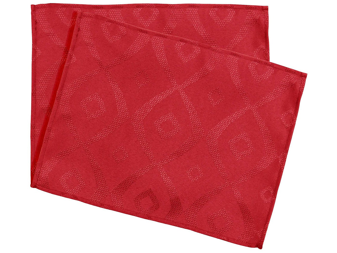 Lot de 2 sets de table 35x45 cm Jacquard 100% polyester BRUNCH rouge