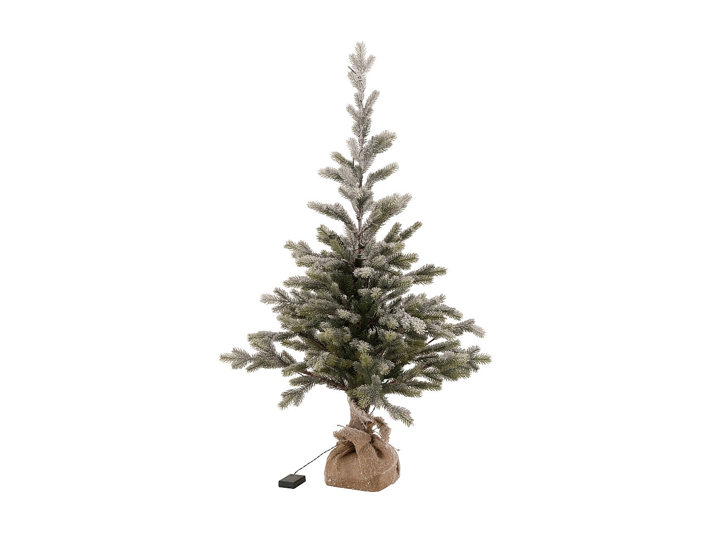 Sapin de noel enneige+led+piles en pot ju plastique vert extra large H ...