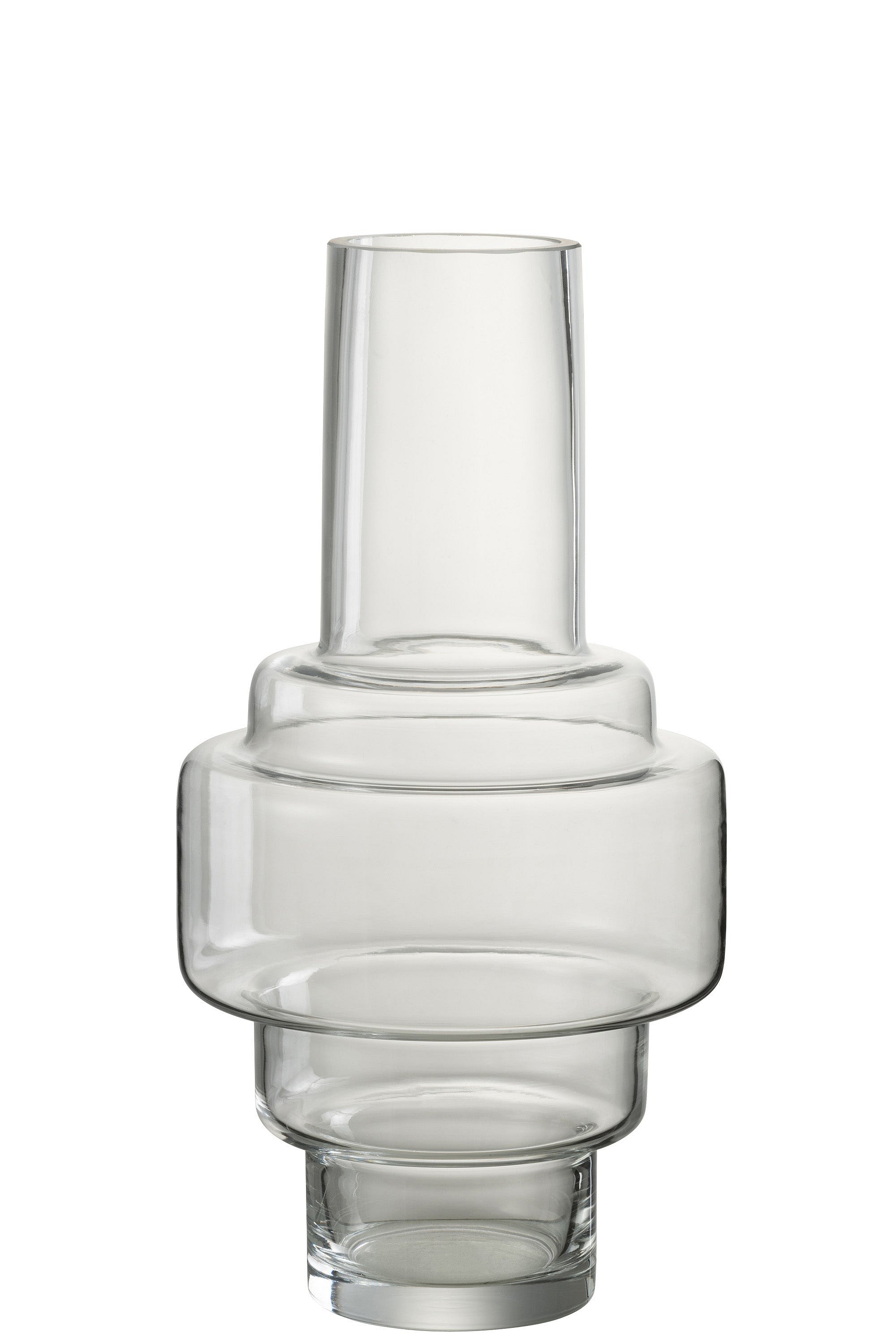 Vase rino verre transparent large H. 35cm