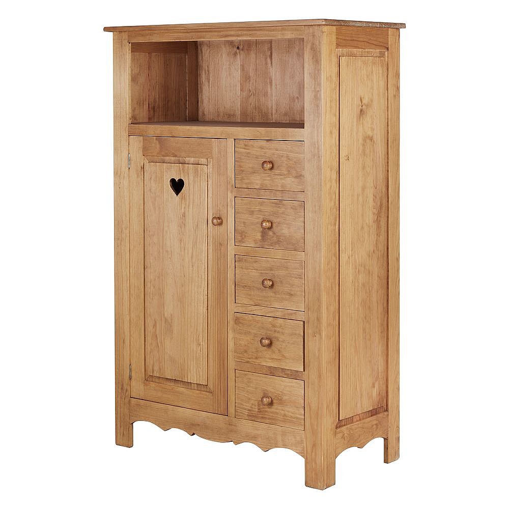 Farinier en pin 5 tiroirs + 1 porte et 1 niche Région