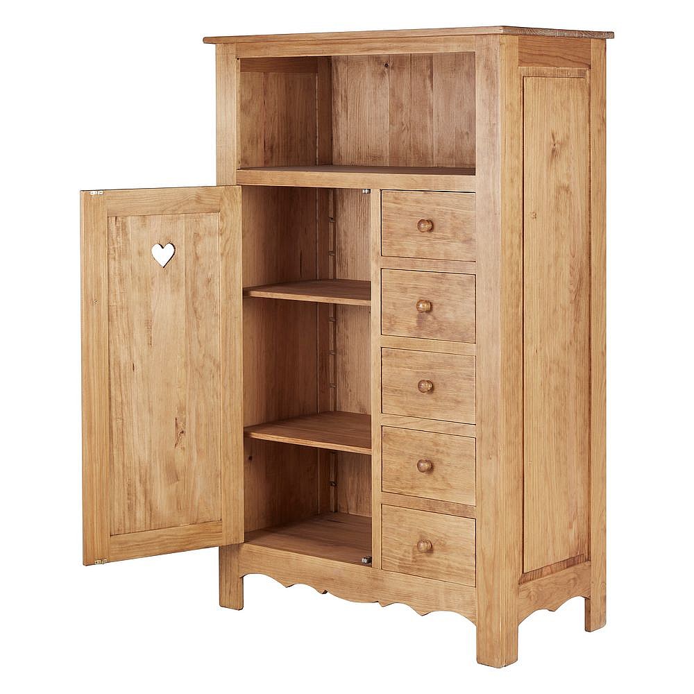 Farinier en pin 5 tiroirs + 1 porte et 1 niche Région