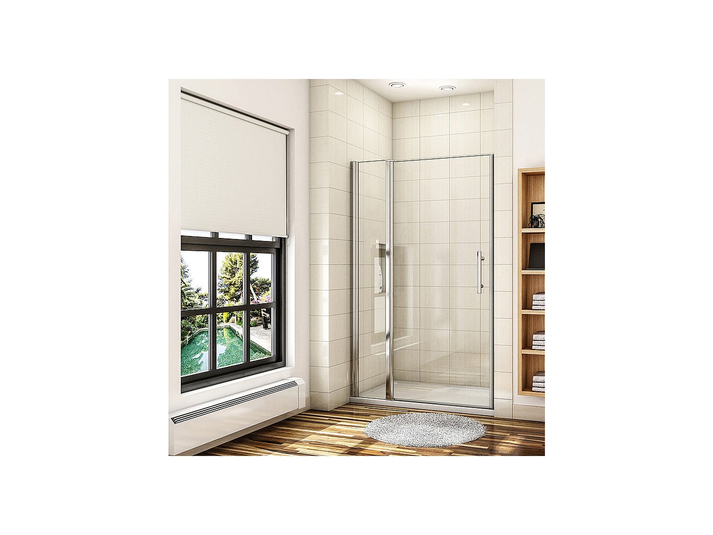 Porte de douche pivotante en 6mm verre securit anticalcaire porte de ...