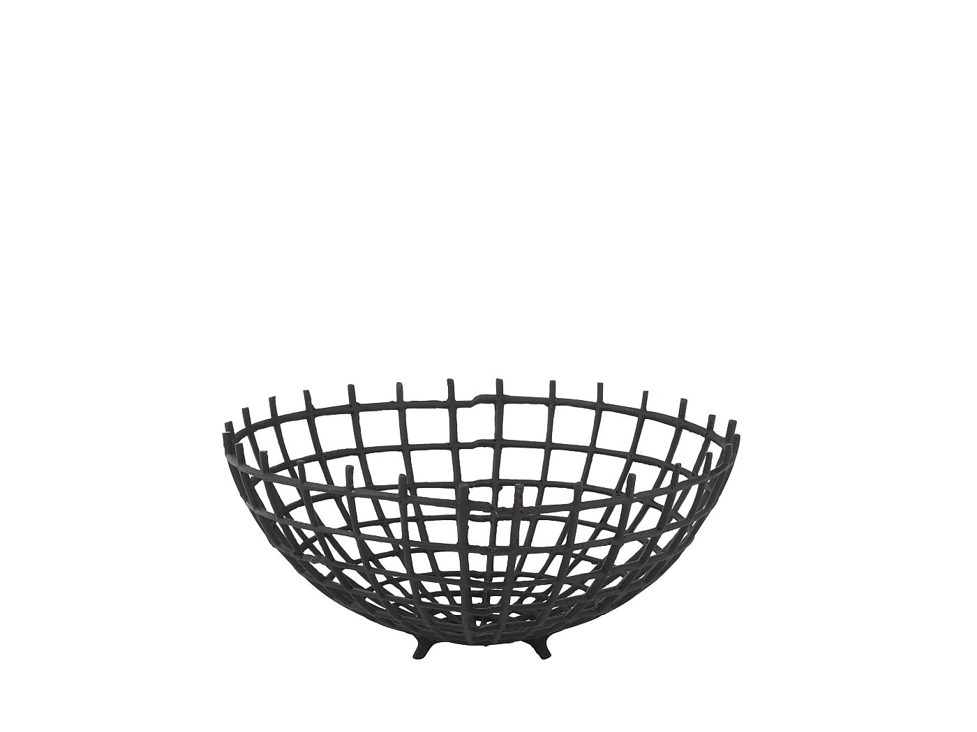 Bol metal noir medium H. 17cm