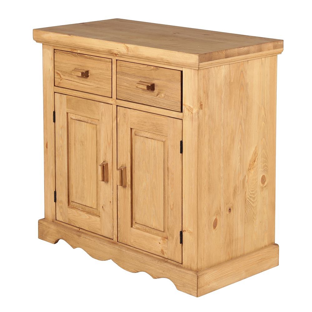 Bahut rustique pin massif 2 portes 2 tiroirs Opéra