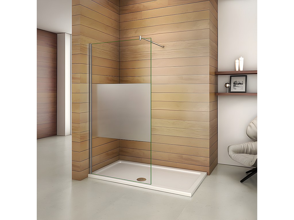 Paroi de douche 140x200cm avec barre de fixation 70-120cm en ...