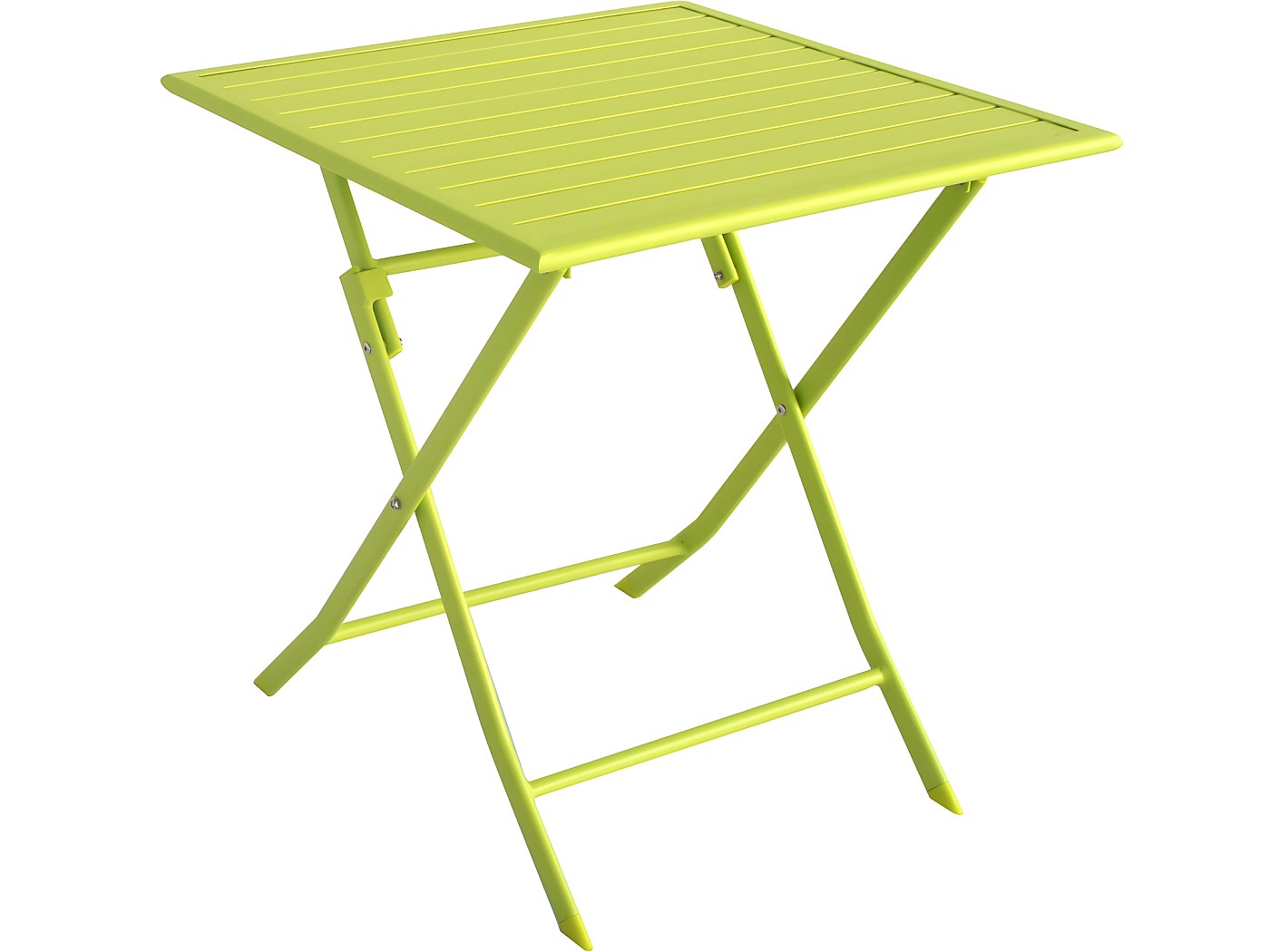 Table Pliante Carée Vert Anis Mat