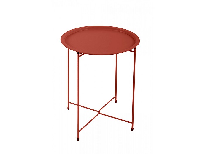 Table Basse Ronde En Acier Maeva Terracotta